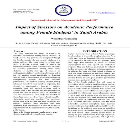 Academic Stress and coping Strategies of Filipino College Students in ...