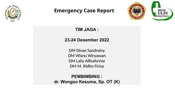 Pelvic ring injury Tile classification A2 dengan hemodynamic stabil ...