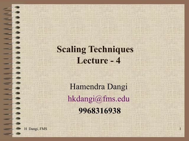 Types of Scales and Scaling Techniques | PPTX | Science