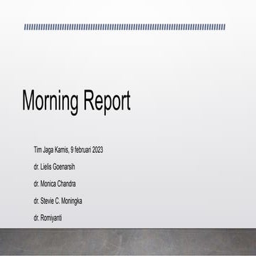 Morning report presentation ophthalmology cases | PPTX