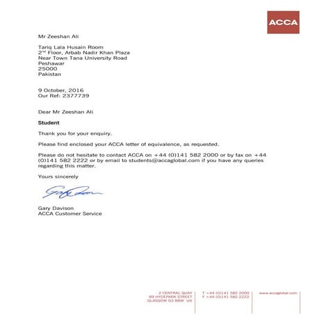 Equivalency letter | PDF