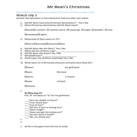 Mr beans christmas | DOCX