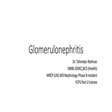 MRCP-demo-class on nephrology (Glomerulonephritis) | PDF