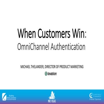 iovation's Dynamic Authentication Suite | PPTX