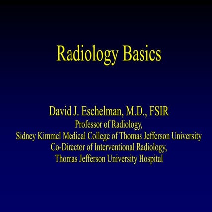 Radiology Basics | PPTX