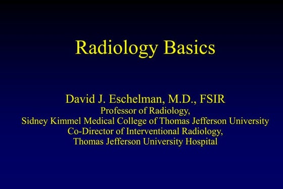 Introduction to radiology | PPT