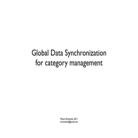 Global Data Synchronization for Category Management | PDF | Databases ...