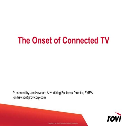 The Onset of Connected TV | PPTX