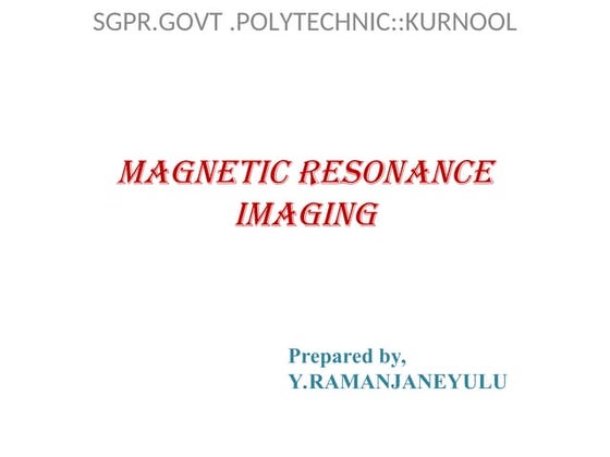 Components of MRI | PPT