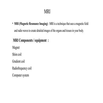 Components of MRI | PPTX