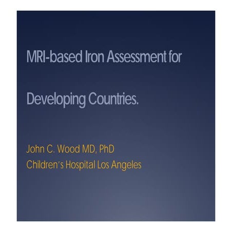 MRI-based Iron Assessment for Developing Countries | PDF | Endocrine ...