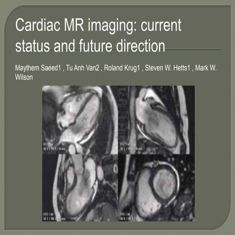Mri cardic imaging | PPTX