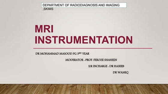 Components of MRI | PPT