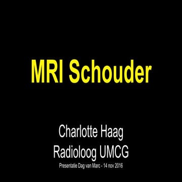 Mri schouder Dag van Marc | PPTX