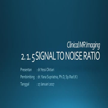 Signal to Noise Ratio | PDF