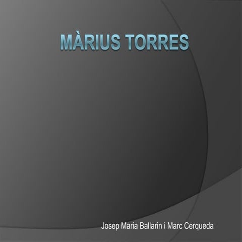 Màrius torres | PPT