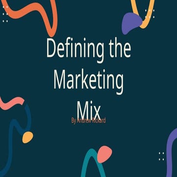 MRK 2100 Point of View - Marketing Mix Presentation | PPT
