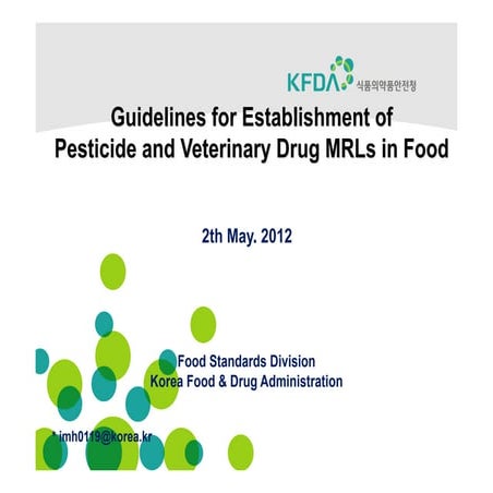 MRL Guidelines 2012 | PDF