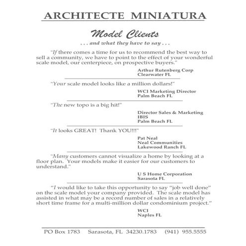 Mr Model Clients and Comments | PDF