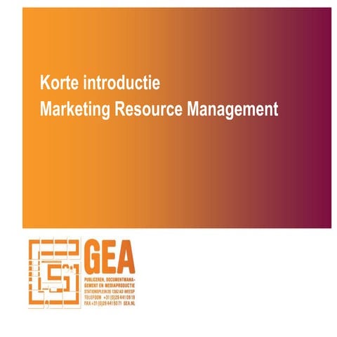 MRM Presentatie Q2009 | PPT