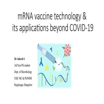 mRNA vaccine technology and its applications, beyond COVID-19. Dr ...