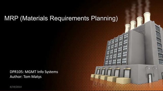 MATERIAL PLANNING PROCESS | PPTX | Logistics | Business