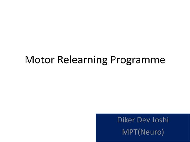Theories of Motor Learning | PPTX