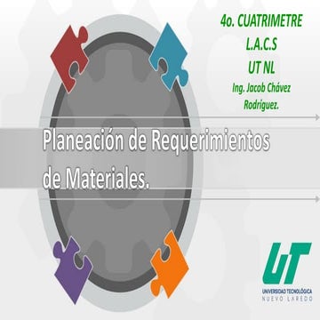 Mrp planeacion de requerimientos de materiales | PPTX