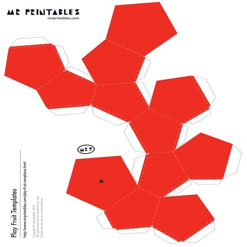 Mrprintables fruit-templates-apple-pear-03 | PDF