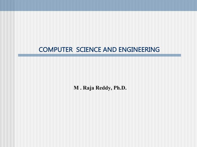 Presentation on computer science & engineering (cse) | PPTX