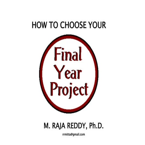 How to choose final project | PPT