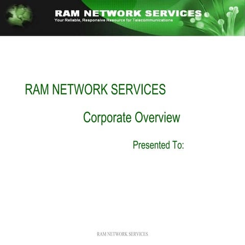 Mr Ram Network Services Power Point Presentation (2) Wachovia | PPT