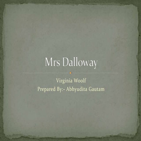 Mrs. dalloway | PPTX