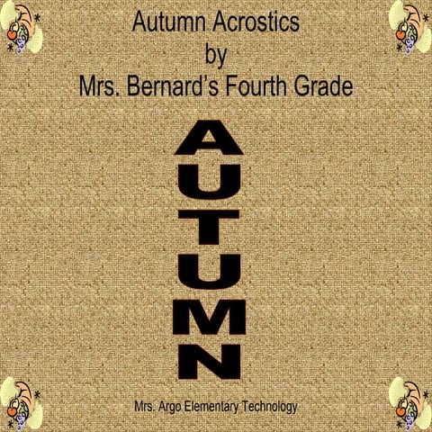 Mrs. Bernards Acrostic | PPT