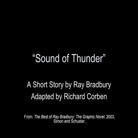 A sound of thunder | PPTX