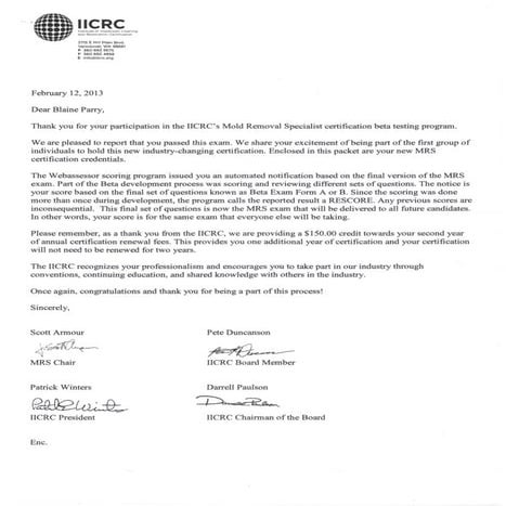 Mrs certification 2 2013 | PDF