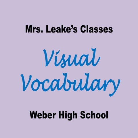 Visual Vocabulary | PPTX