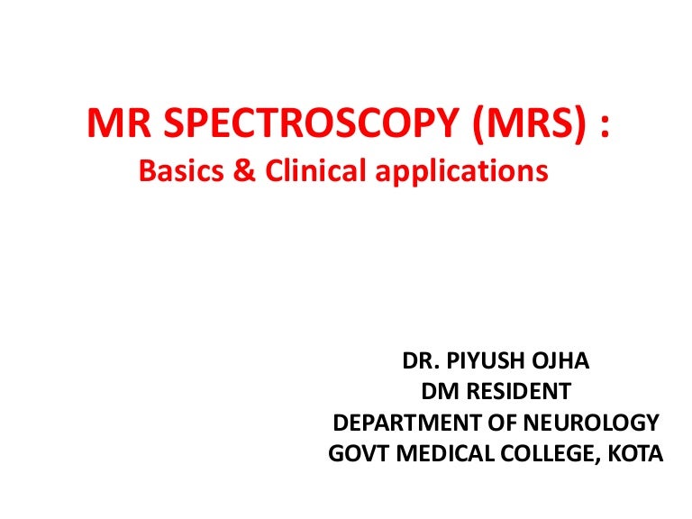 MR Spectroscopy