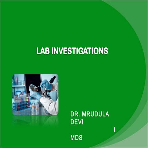 Lab Investigations in Perio | PPT