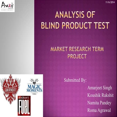 Market Research Blind Product Test | PPT
