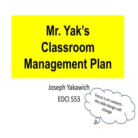 Emily Harris' Classroom Management Plan | PPTX
