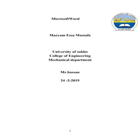 microsoft word | PDF