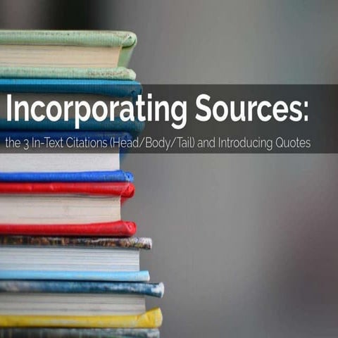(Online) Incorporating Sources: the 3 In-Text Citations (Head/Body/Tail ...