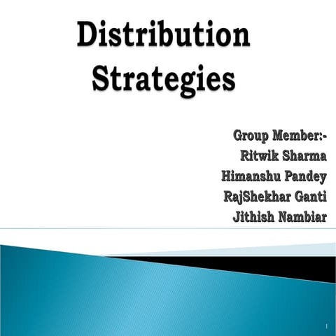 Distribution Strategy | PPT
