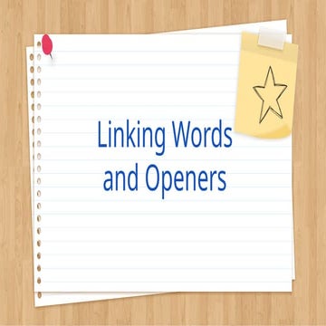 Comprehensive Guide to Linking Words, Openers, and Conjunctions for ...