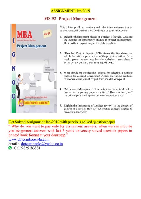 Ms 52 ignou assignment 2018 | PDF