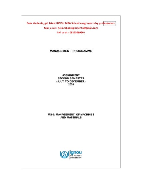Ms 56 materials management | PDF