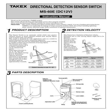 Takex MS-60E Instruction Manual | PDF