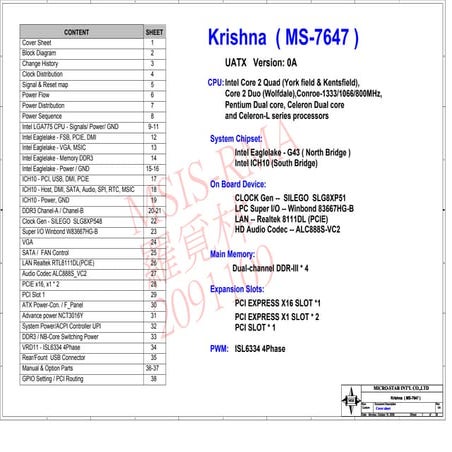 SCHEMATIC DETAILS OF 7647 MOTHER BOARD pdf | PDF