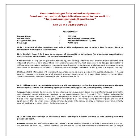 Ms 94 technology management | DOC